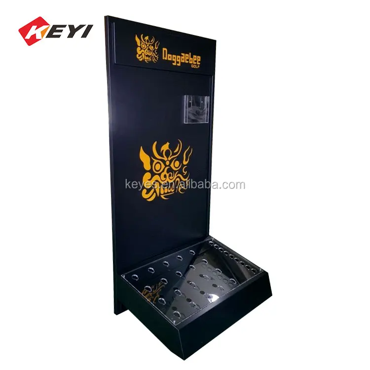 Custom Pop Metal Retail Display Stand Floor Golf Club Black Display ...
