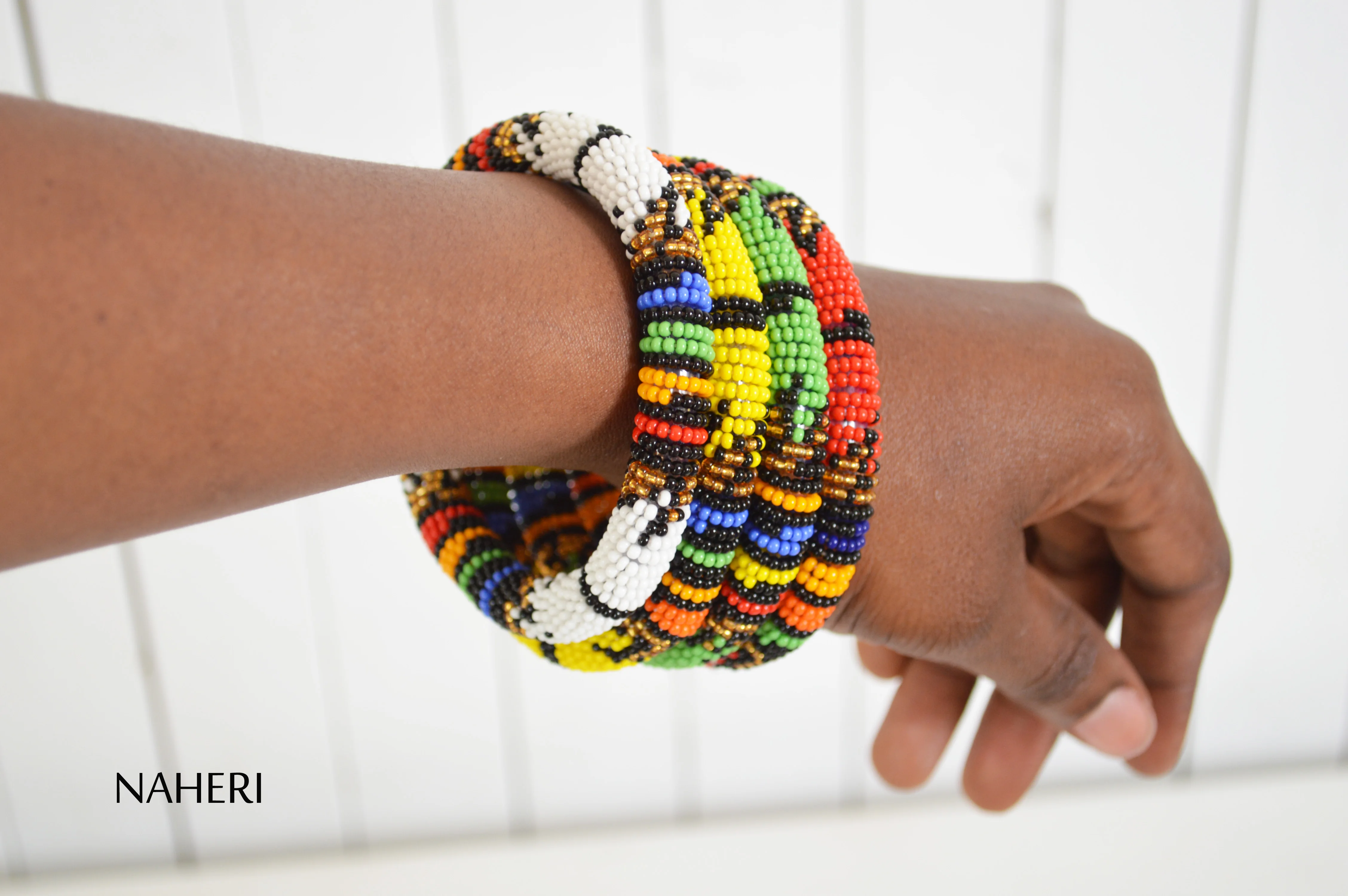 Naheri African Beaded Maasai Zulu Bracelets Handmade Tribal Bangles ...