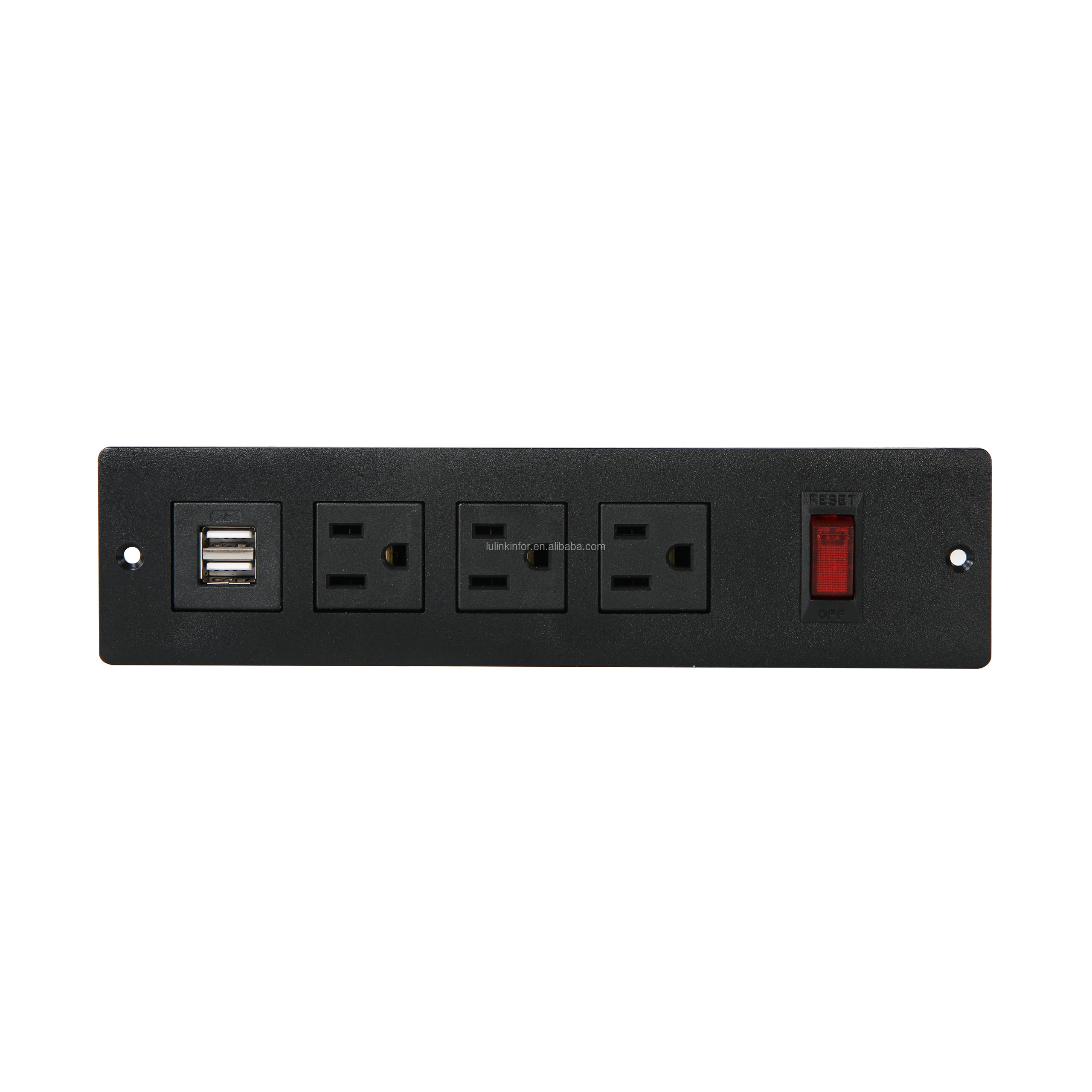 Panel-Mounted Power Outlets USB Charging Ports Table Top Desktop ...