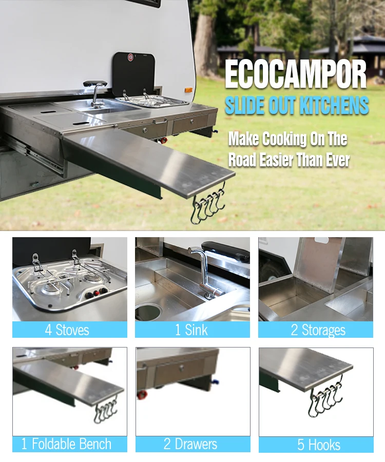Camper Trailer Slide Out Kitchen With Sink Gas Cookers - Buy Slide Out ...