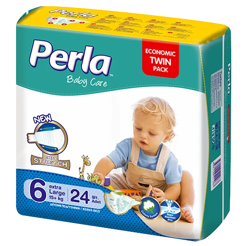 Perla Extra Large Diapers - Super Absorption & Stretch Sides