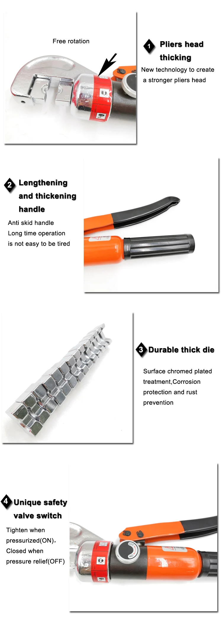 Hand Swaging Tool Ferrule Crimper HP-70CW Ce Factory Sale Manual ...