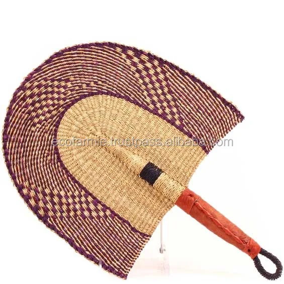 Seagrass African Natural Hand Fans Handheld Fan Made Of Straw Raffia ...