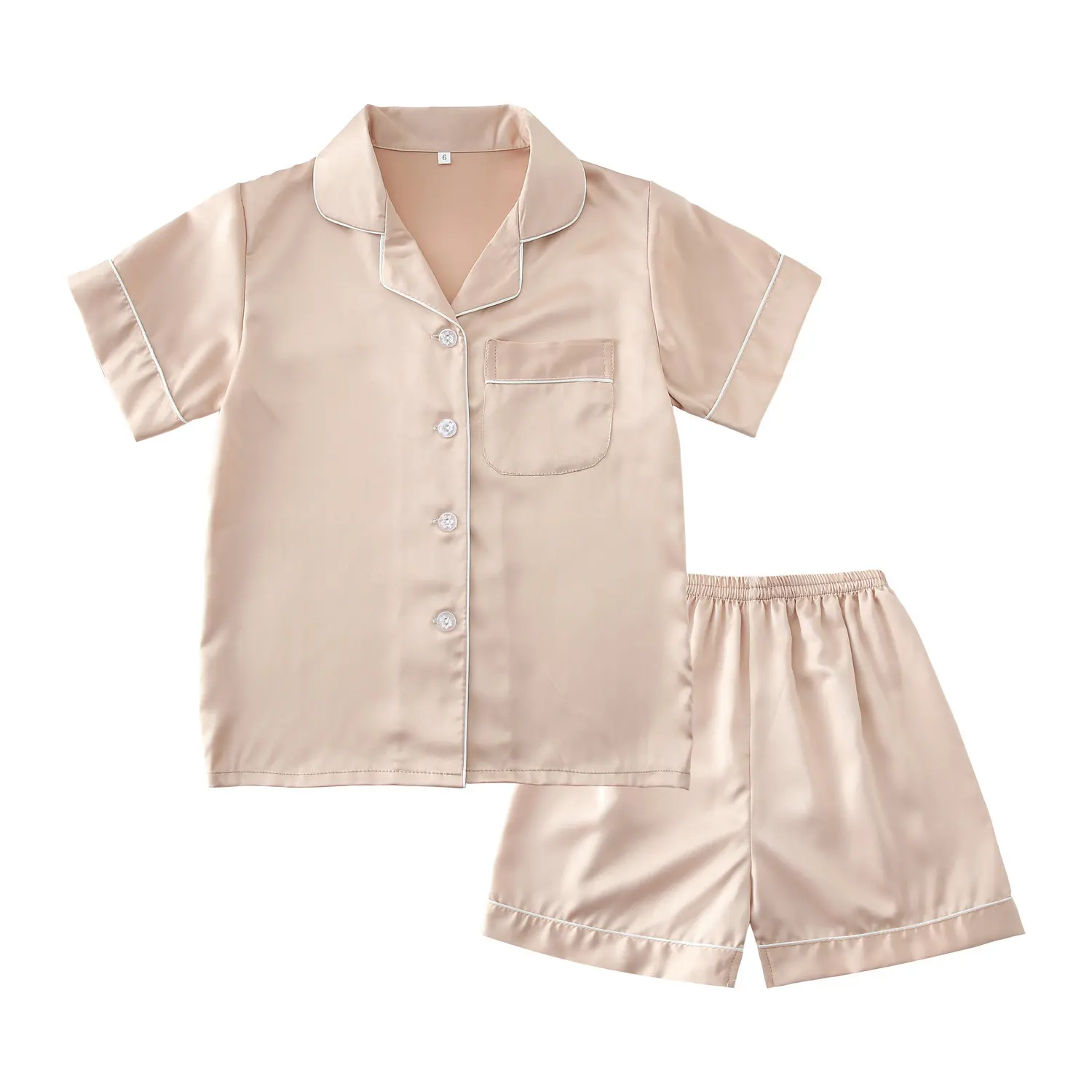 2020 Kids Pajamas Set Satin Pijamas Children Organic Soft Pyjamas Silk ...