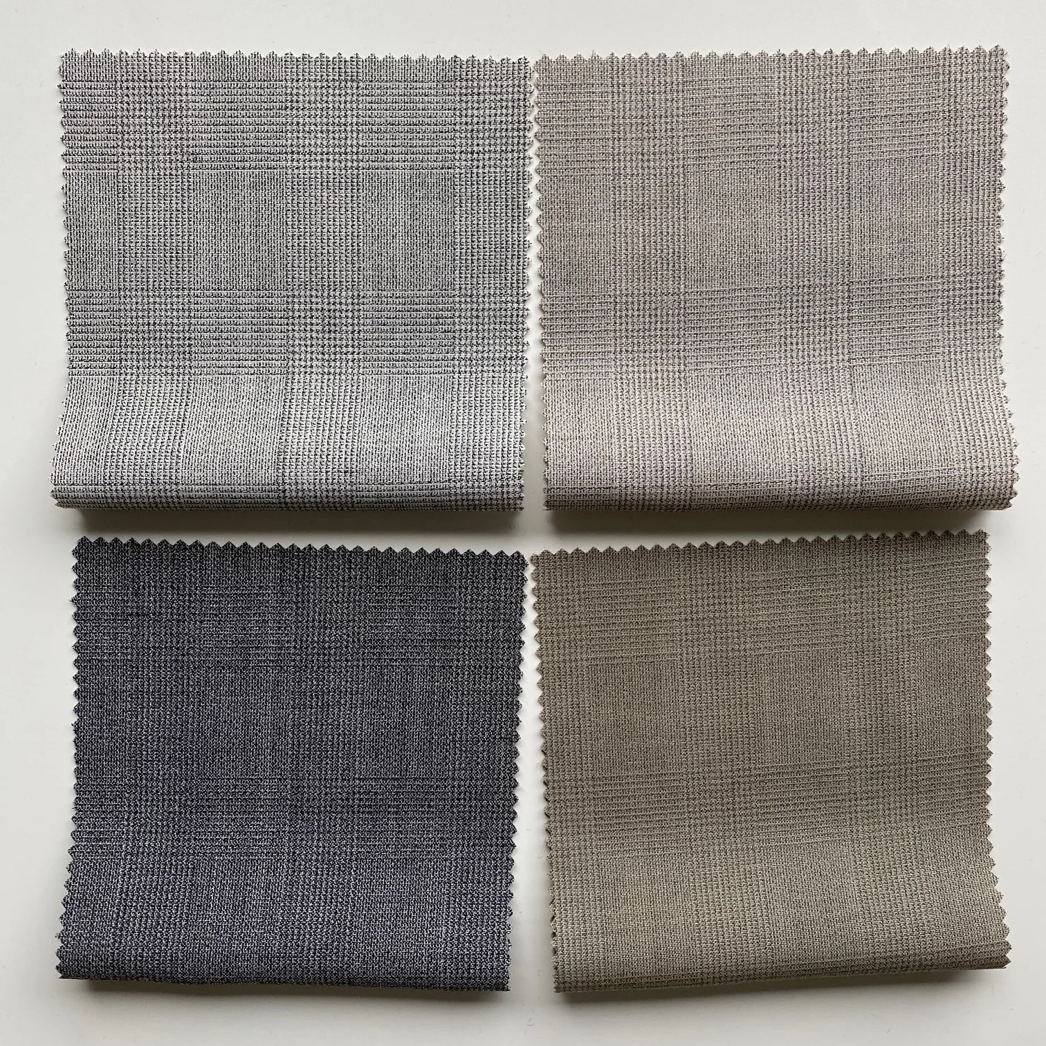 Luxurious Design Wool Blend Prince Of Wales Check Men's Suit Fabric ...