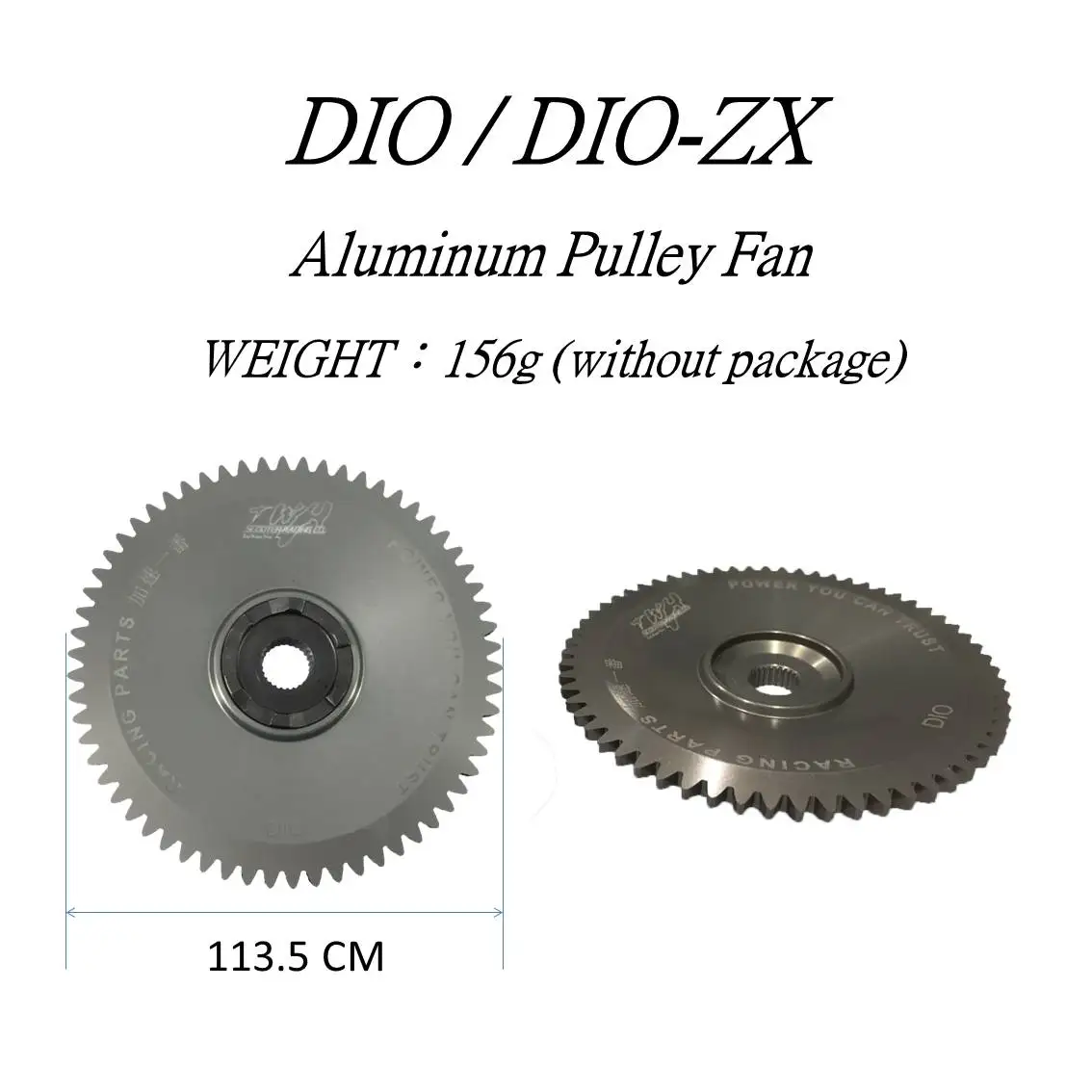 Twh Dio Motorcycle Racing Drive Gear Pulley Fan For Honda - Buy Dio ...
