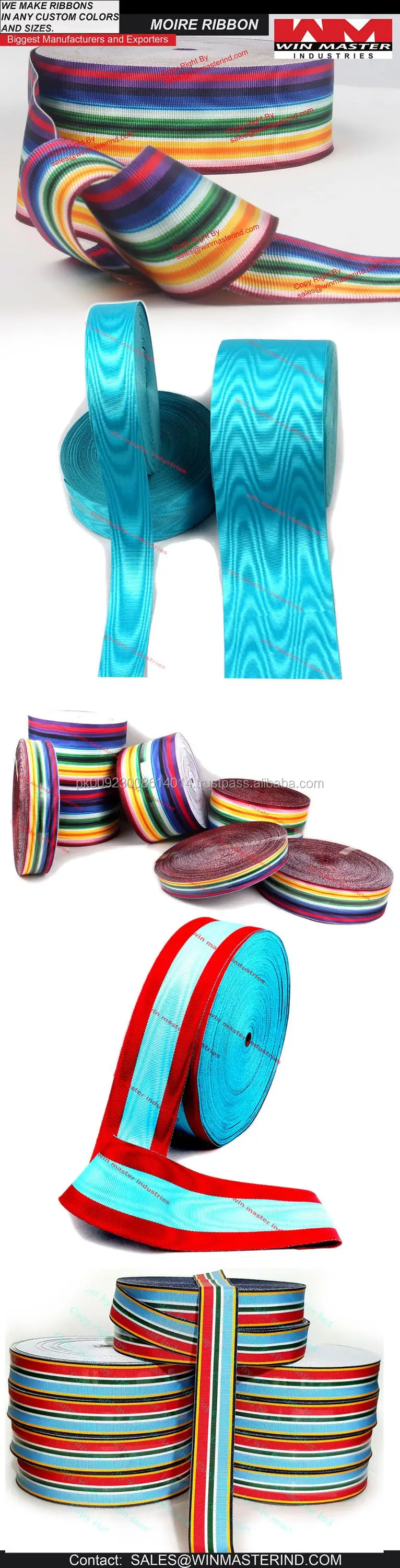 Sky Blue Ribbon Ceremonial Medal Ribbon | Custom Printed Grosgrain ...