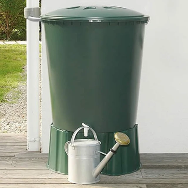 250L Plastic Garden Water Butt Tap Diverter Stand Kit, Garden Water ...