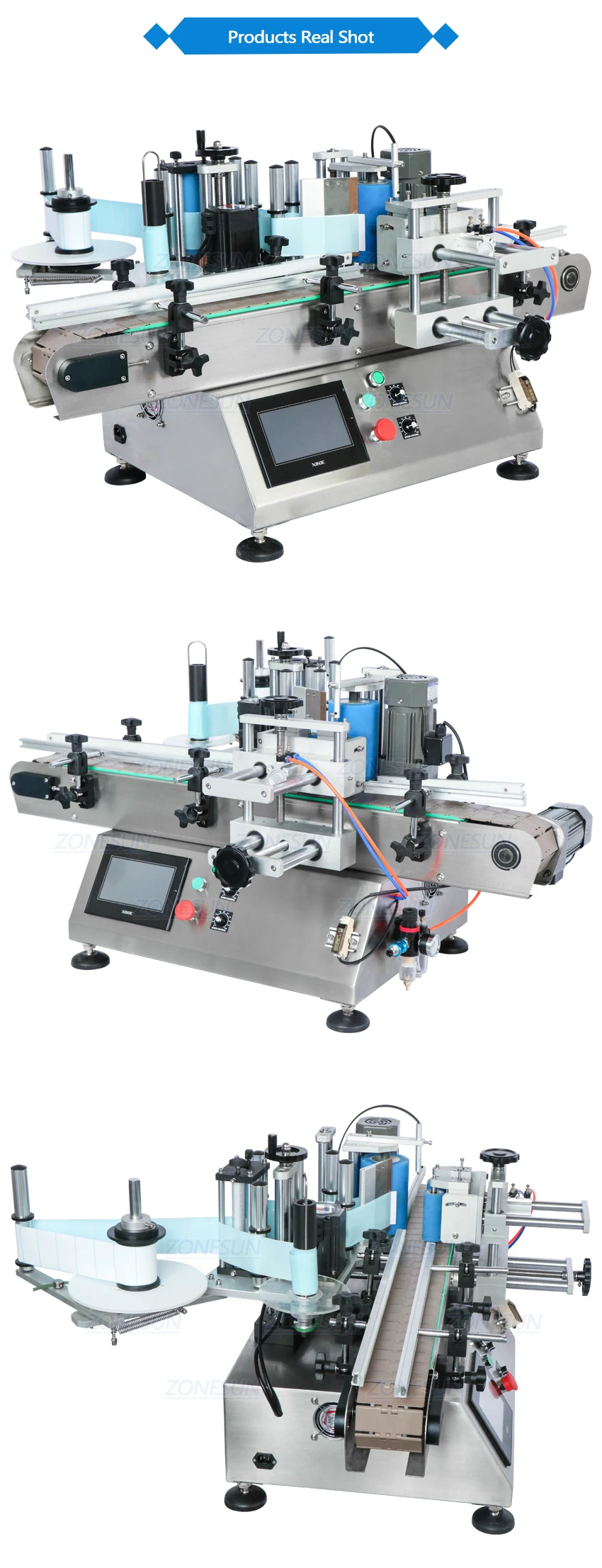 ZONESUN ZS-TB500 Sticker Liquid Soap Automatic Labeling Machines