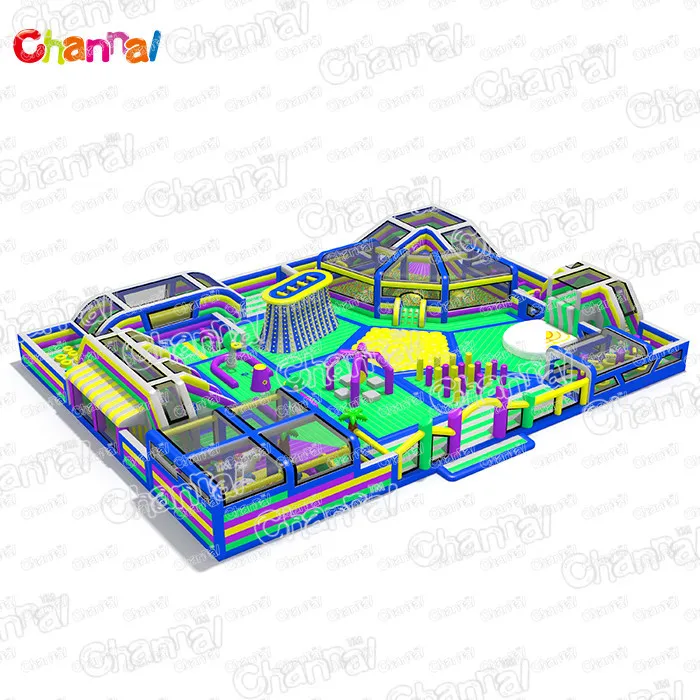 Custom Inflatable Theme Park / Large Outdoor Inflatable Amusement Park ...