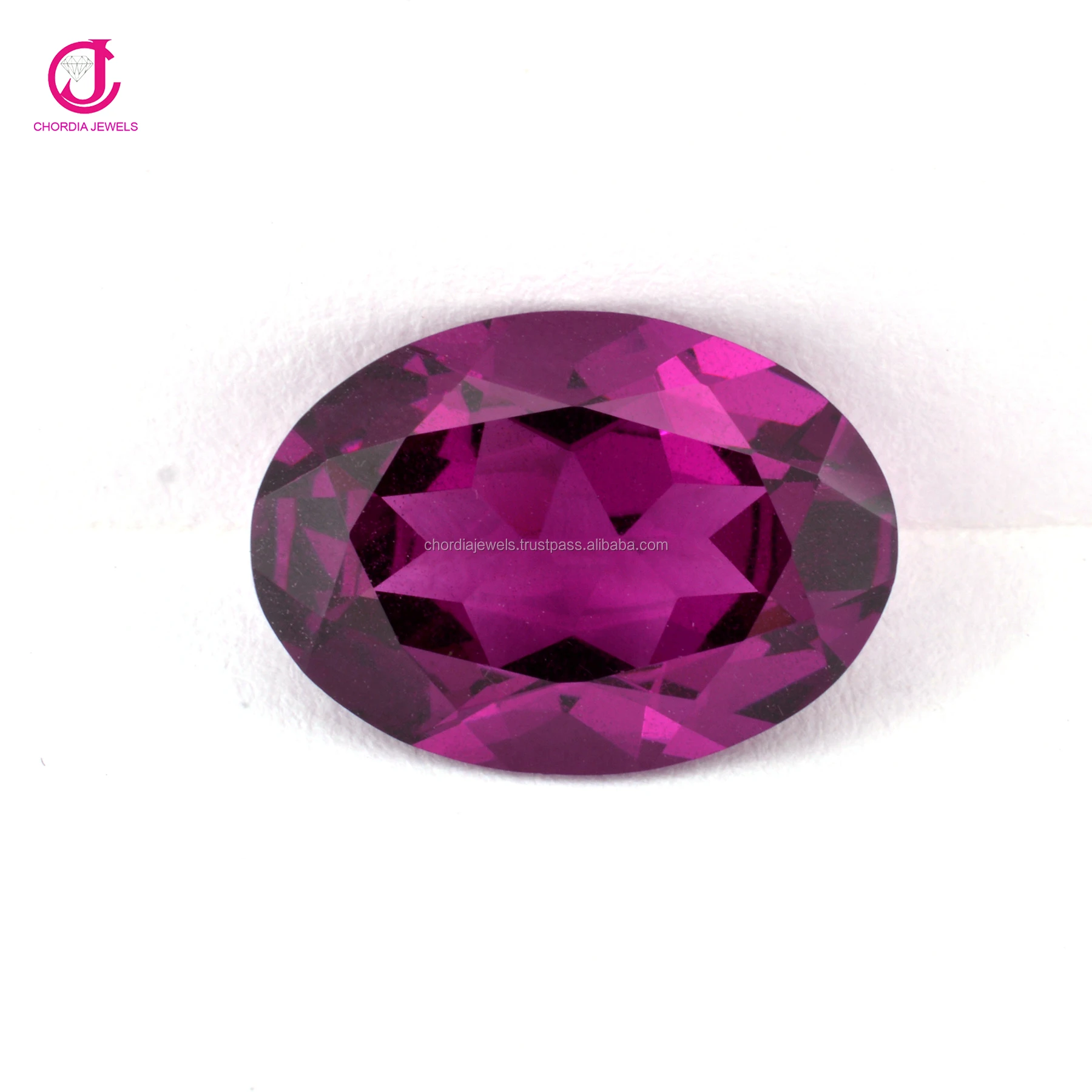 5.88 Carat Oval Faceted Cut Deep Purple Rhodolite Loose Gemstone ...