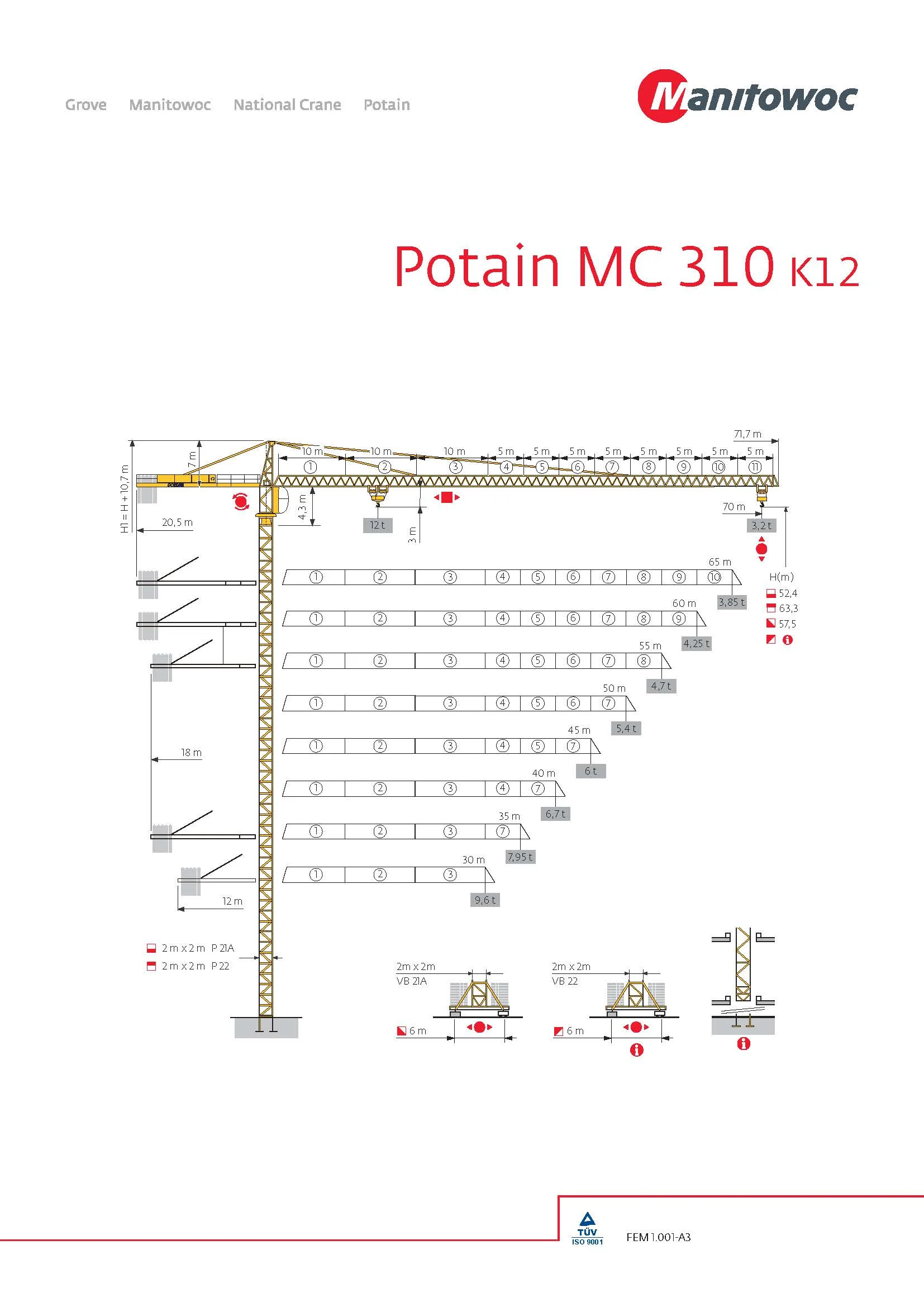塔式起重机potain Mc310k12 - Buy Tower Crane,Used Potain Tower Crane,Potain ...