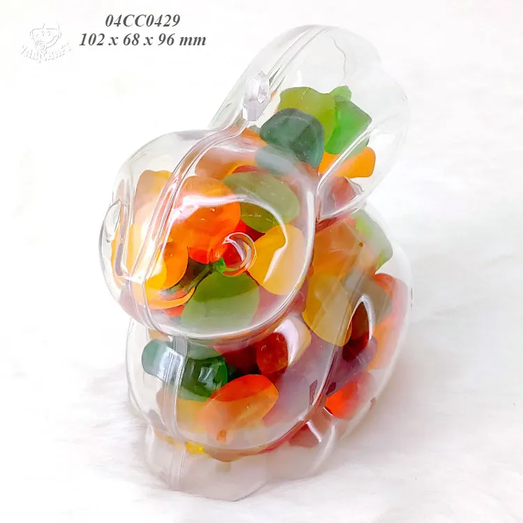 100% Food Grade Clear Plastic Rabbit Shape Candy Box - Buy Clear ...