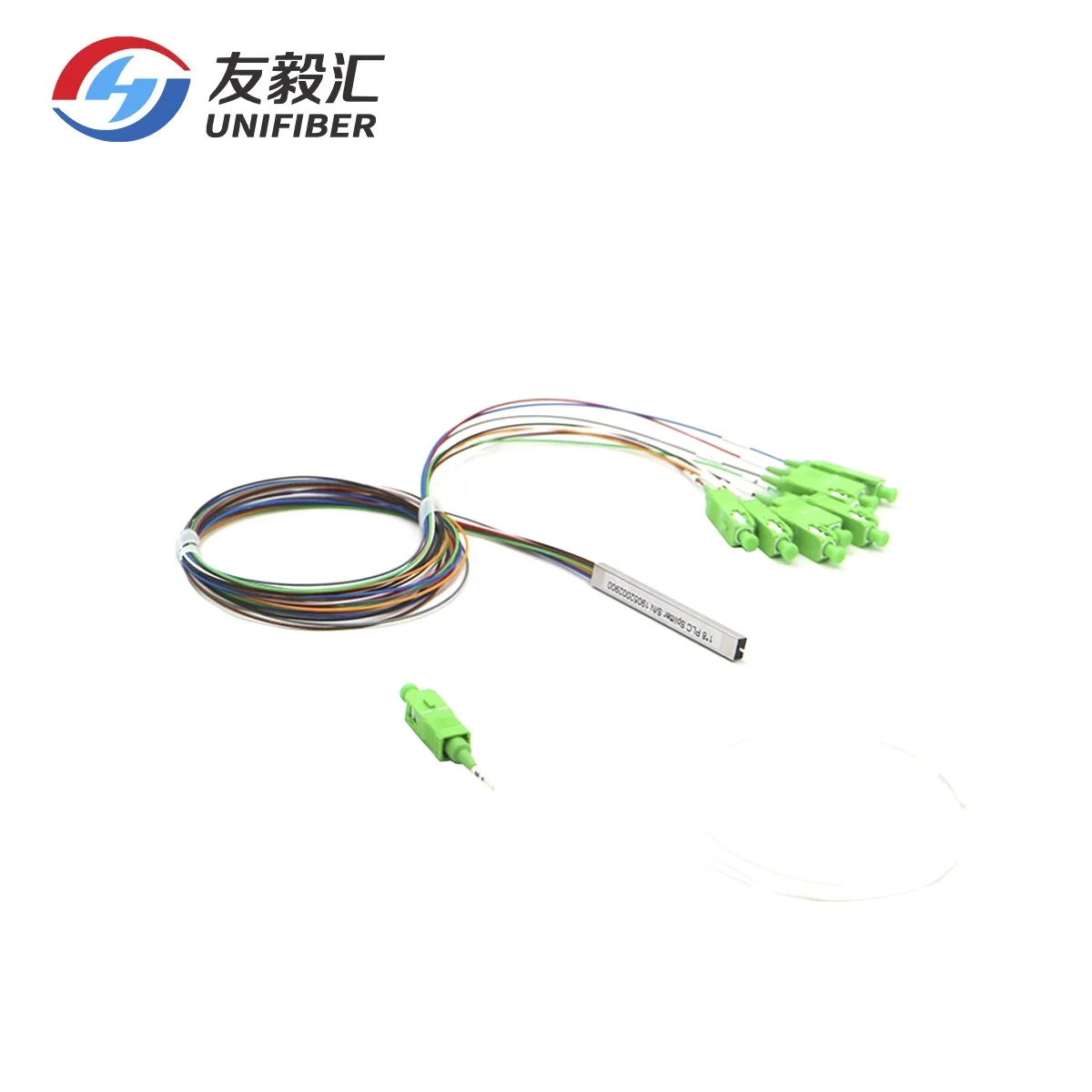 1x8 Plc Fibre Splitter,Single Mode Sc/apc,900um,Mini Steel Tube - Buy ...