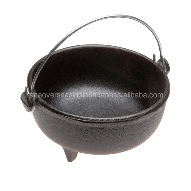Circular Shaped Cast Iron Cauldron for Incense Smudging
