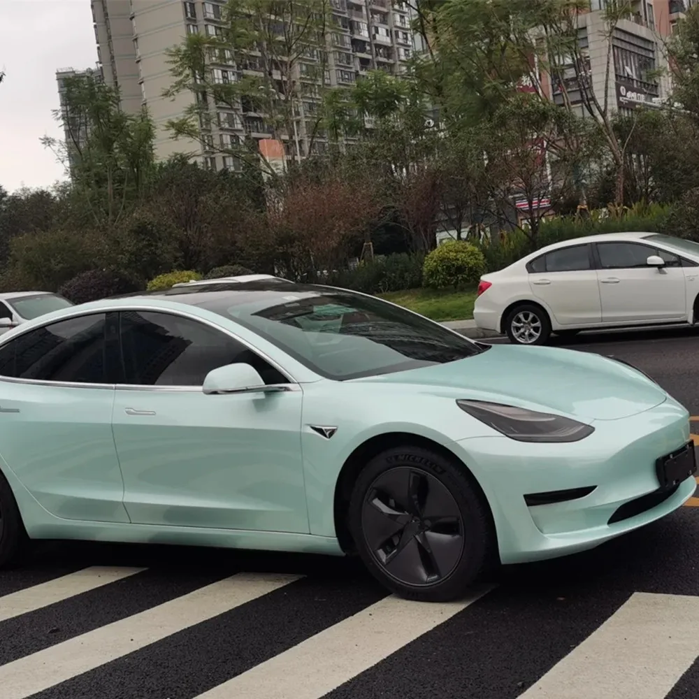 Macaron Moonlight Jade Vinyl Sticker Bubble Free Car Wrapping Wraps ...