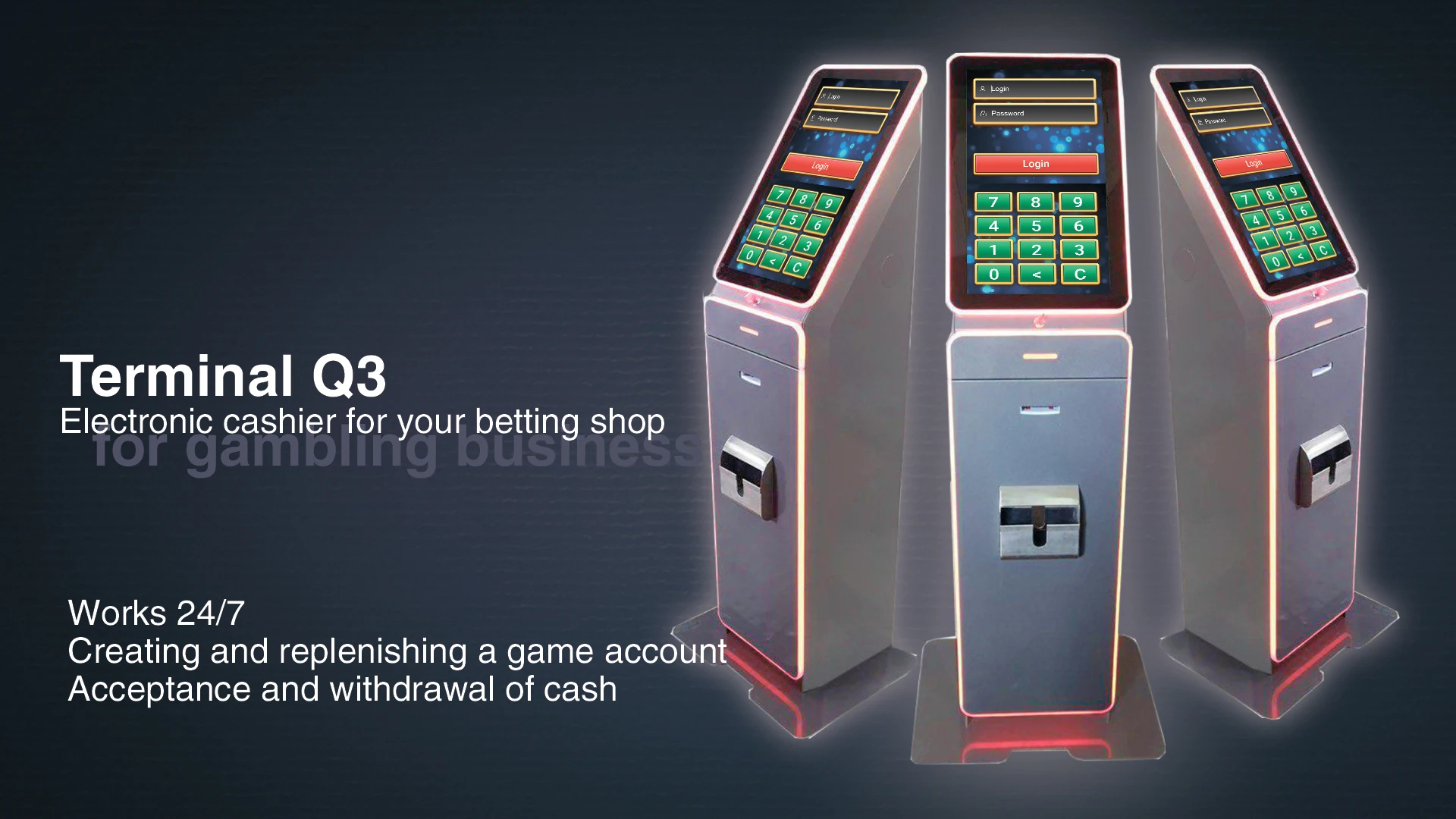Hardware and Soft. Terminal Q3 for Gaming Shops. Payment Terminal Kiosk ...
