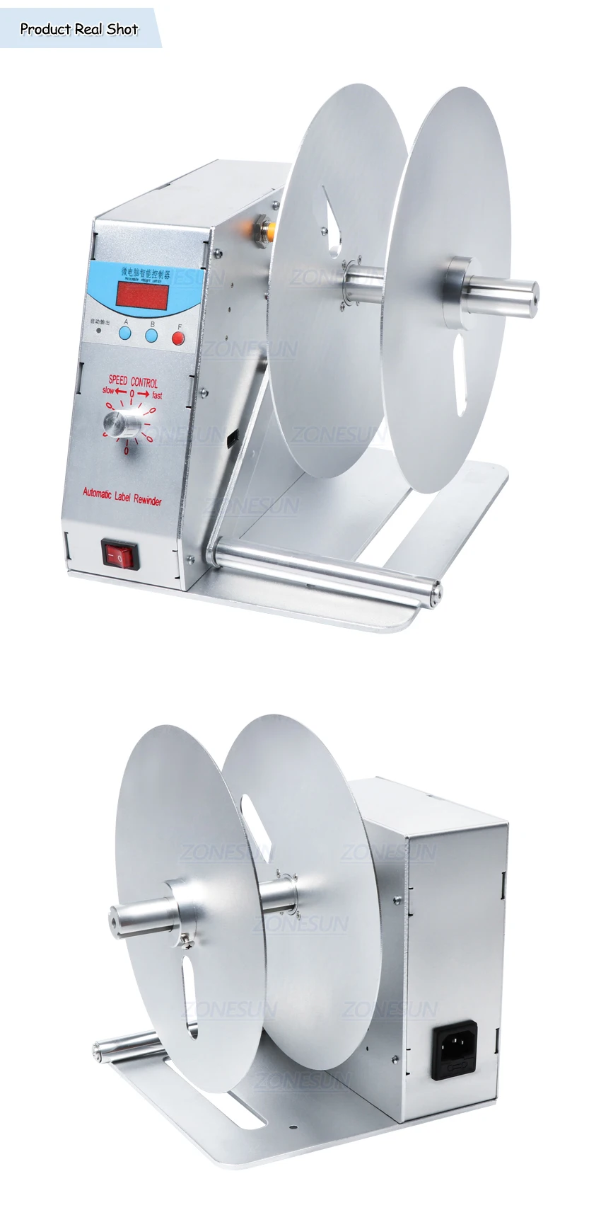 Zonesun New Digital Automatic Label Rewinder Clothing Tags Barcode ...