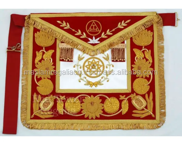 Scottish Rite Apron | Round Flap Scottish Apron | Hand Embroidery ...