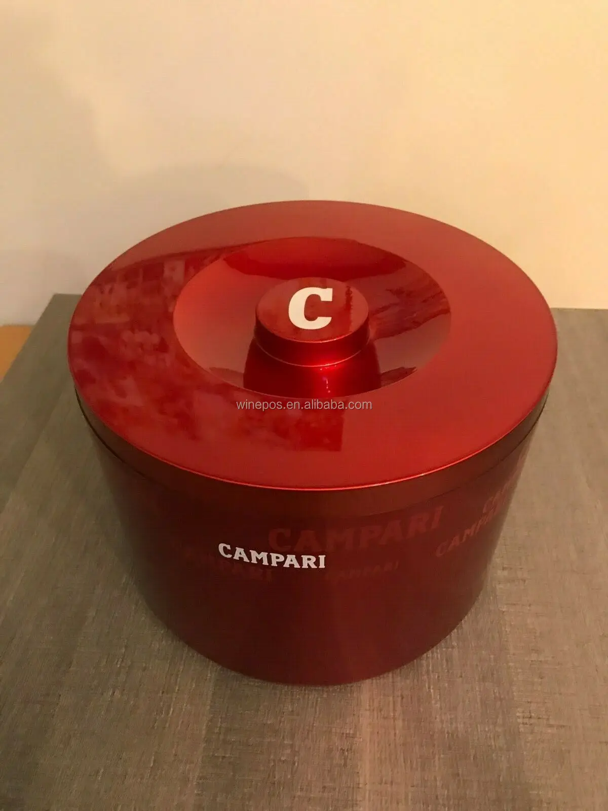 Plastic Campari Ice Bucket - Durable PS Material Bar Accessory for ...