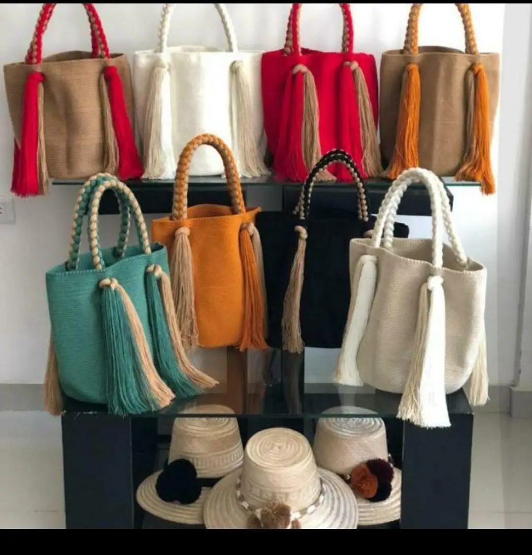 Handmade Mochilas Wayuu Bohemian Bags Sustainable Ethnic Satchel Tote ...