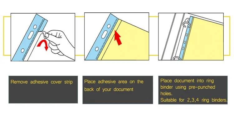 Hole Reinforcement Strips For 2 3 4 Ring Binders - Buy Strong Adhesive ...