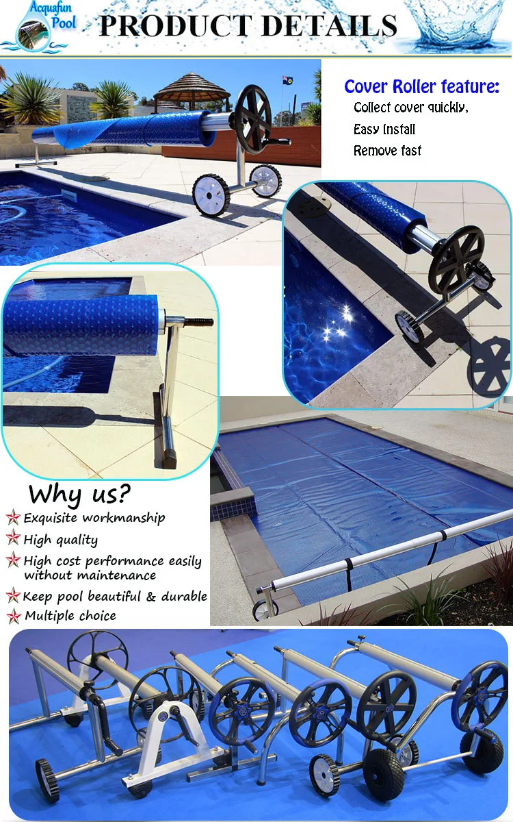 Above Ground Swimming Pool Roller Cover Reel With Stainless Steel Frame ...
