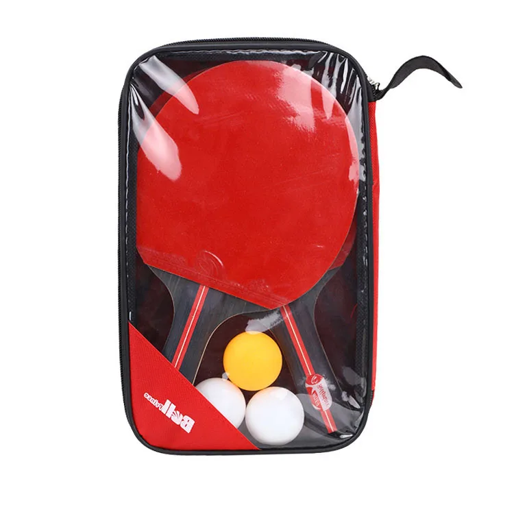 Penhold Table Tennis Ping Pang Bat Racket Paddle With Three Ping-pang ...