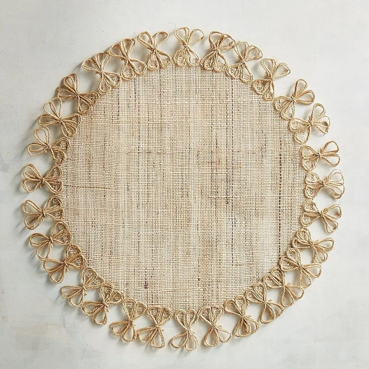 Loop Design Handmade Jute Place Mat - Buy Jute Mat Jute Place Mat Hemp ...