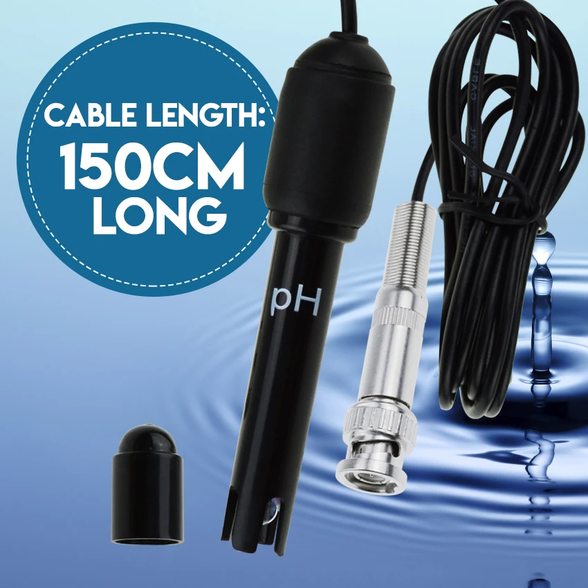 Ph Electrode With Bnc Connector,150cm Long Cable Ph Probe For Ph Meter ...