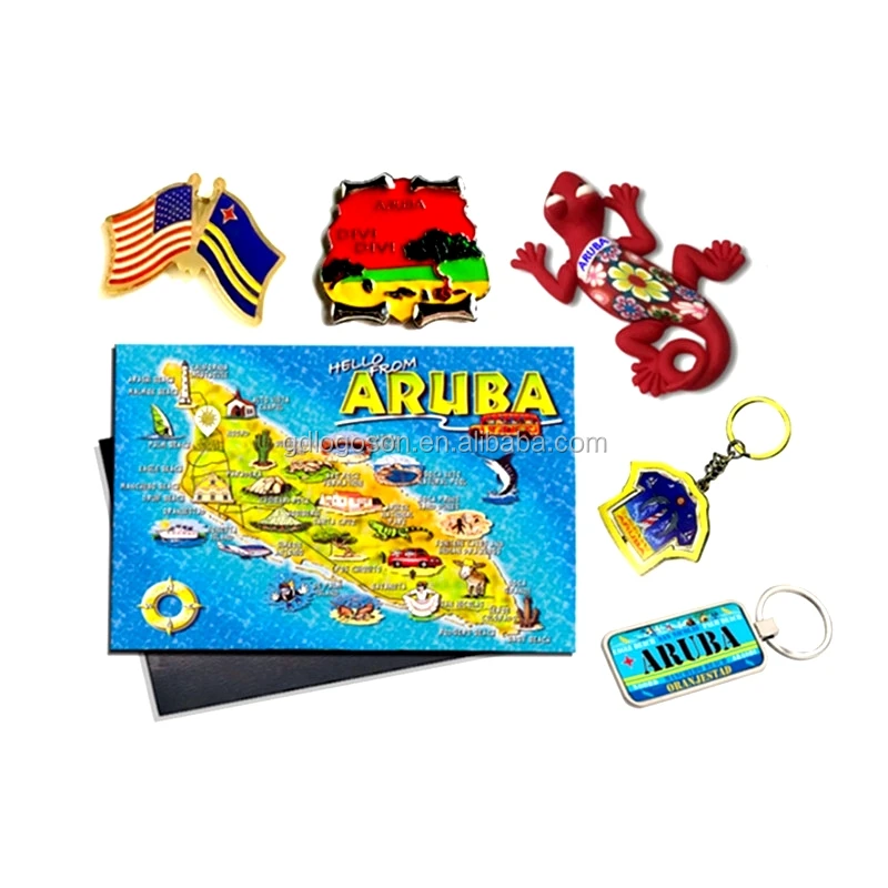 Custom Logo Aruba Souvenirs - Charm Keychains & Magnets