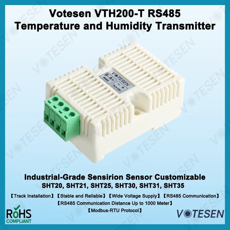 RS485 Modbus Temperature Humidity Transmitter with SHT30