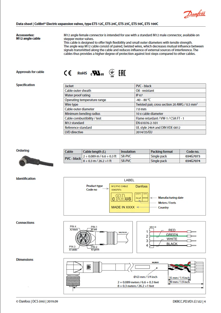 Danfoss 팽창 밸브,Ets 6 08 034 6 24c 25c 50c 100c 350 400 Eu 공급자를 모든 모델 사용할 ...