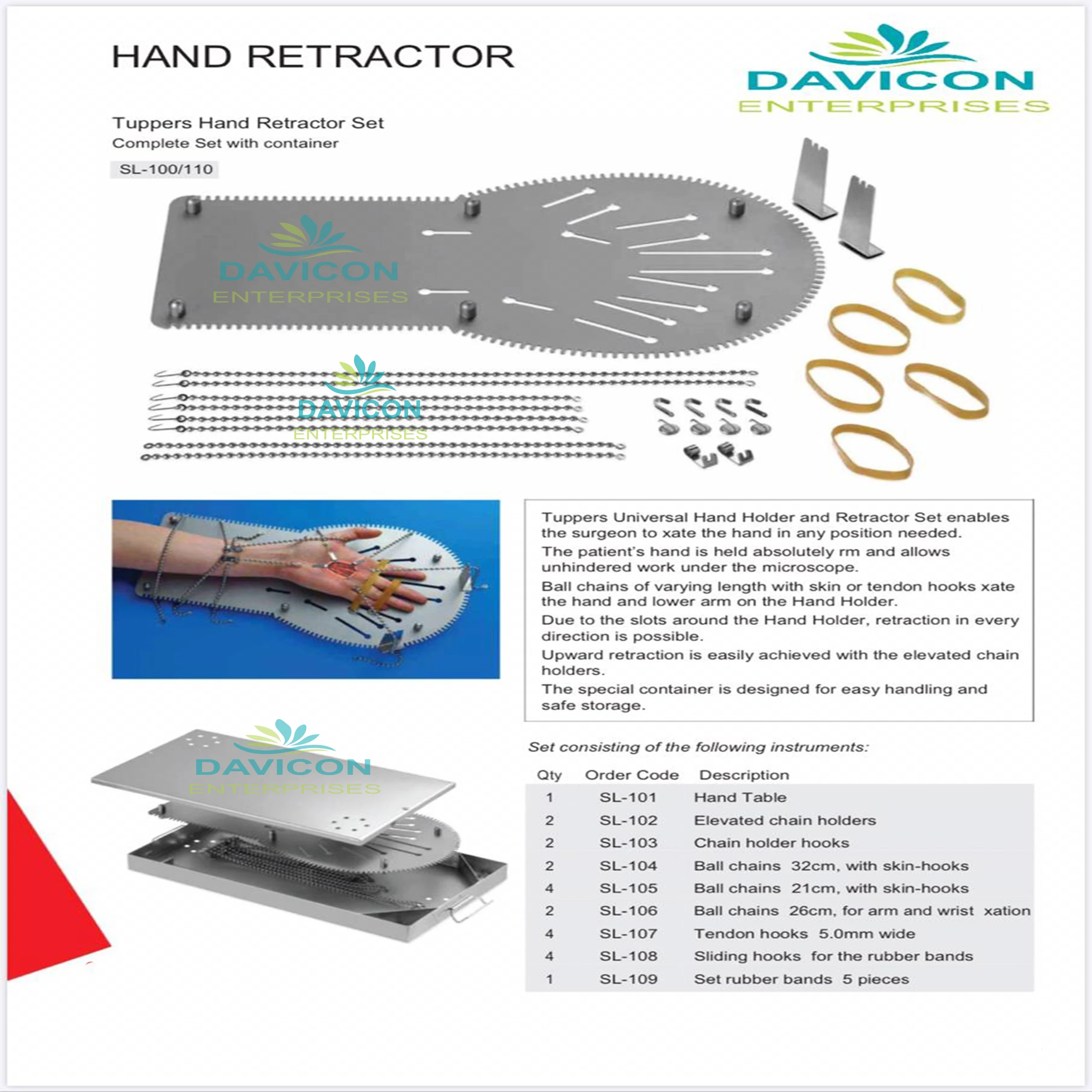 Tuppers Hand Retractor Set And Hand Surgery Instruments Set - Buy ...