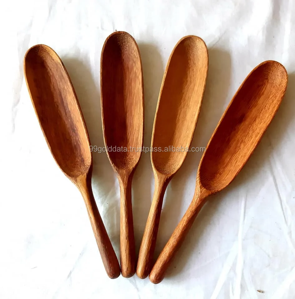 Vietnamese Eco-Friendly Wooden Kitchen Spoons - Unique Design
