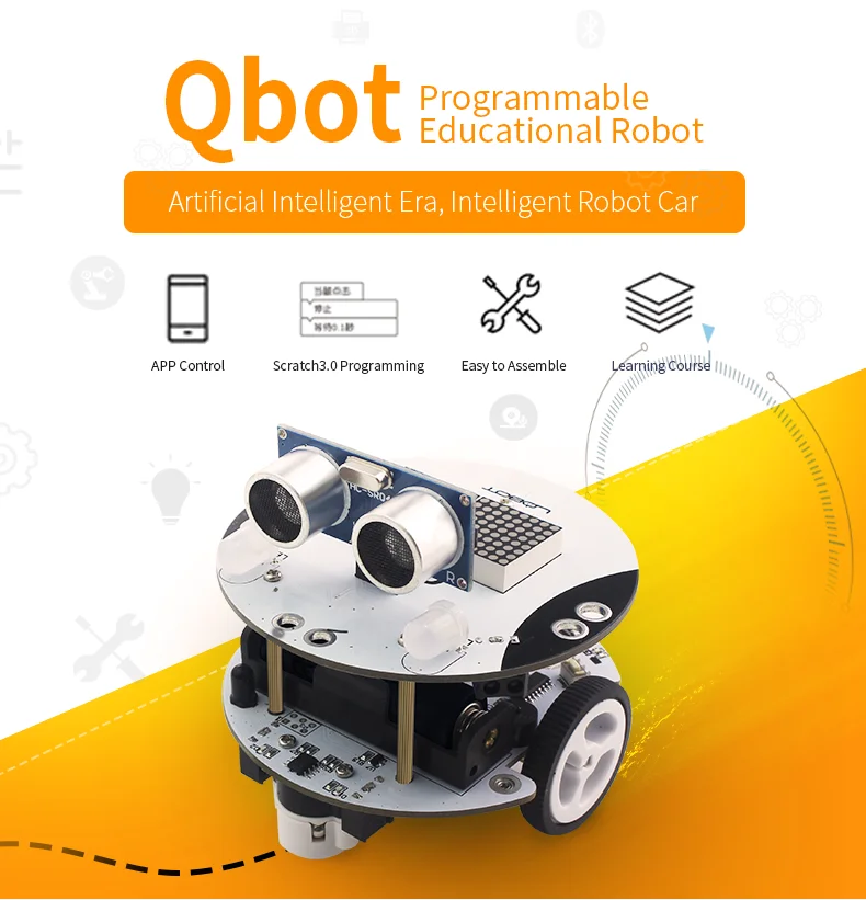 Hiwonder Qbot Steam Education Toys Kids Radio Control Robot Rc ...