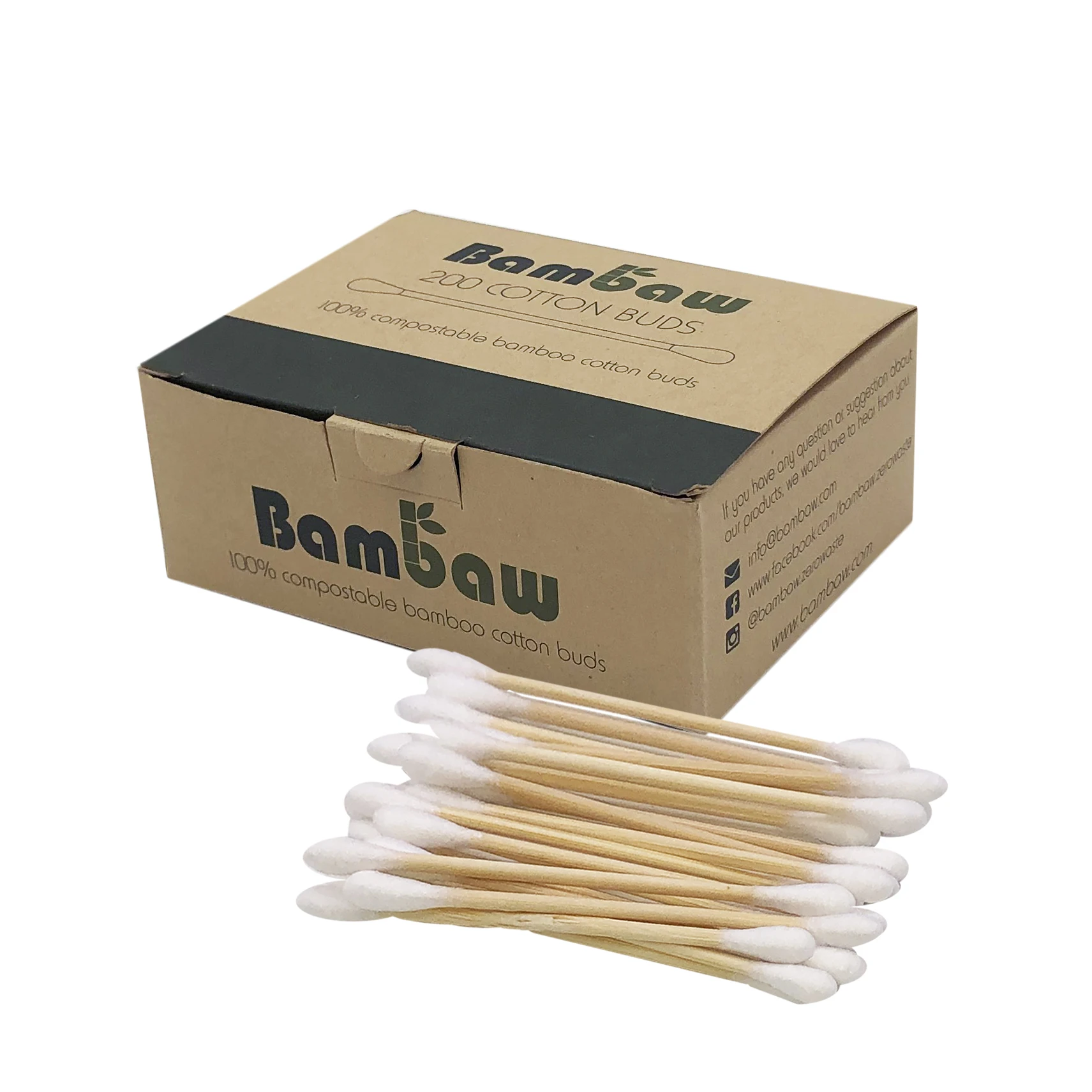 Hot Selling Custom Disposable 100% Cotton Swab Bamboo Ear Sticks - Buy ...