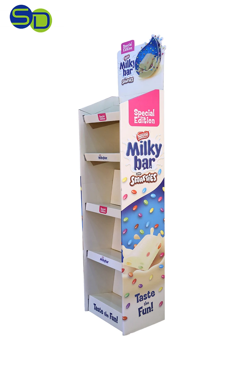 C018 Best Seller Cardboard Stands Food Display Stand,Folding Candy ...