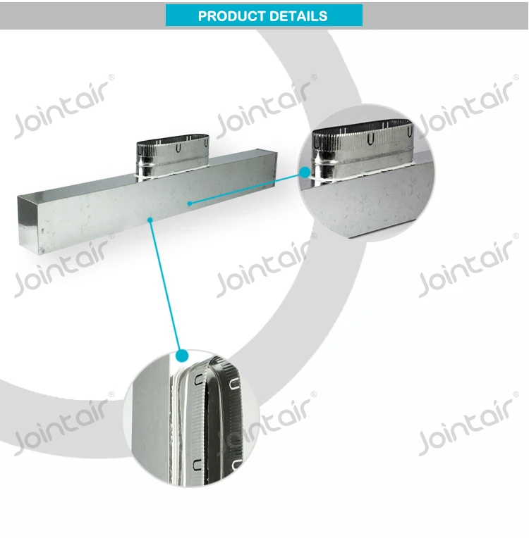 HVAC System Galvanized Steel Uni Boot - Return Transition