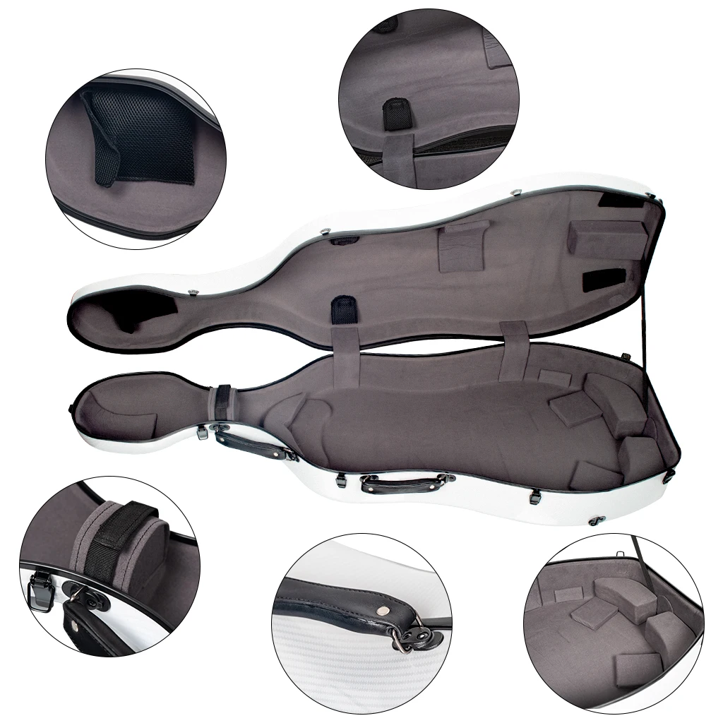 NAOMI Full Size Cello Hard Case - Carbon Fiber Protection