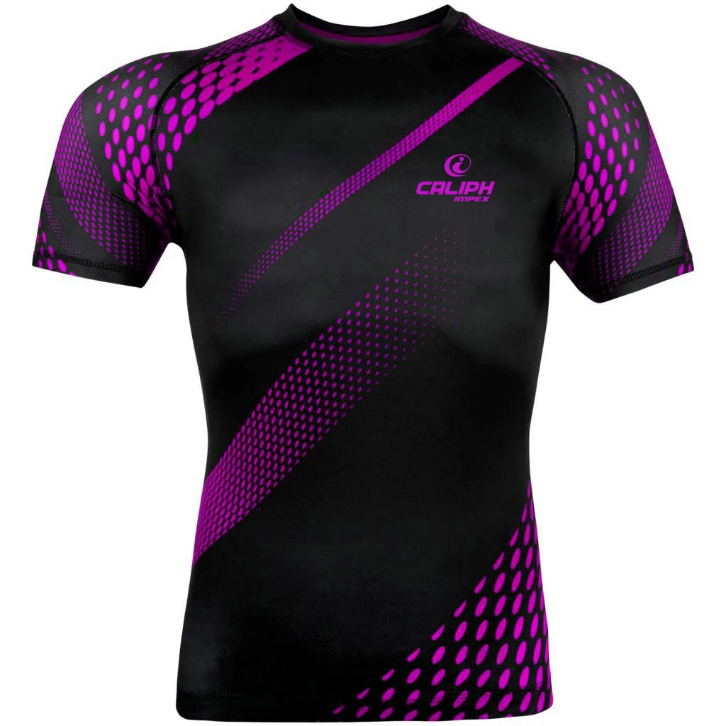 Custom Printed Sublimated Mma Rash Guard Fight Wear Blue/black - Buy ...