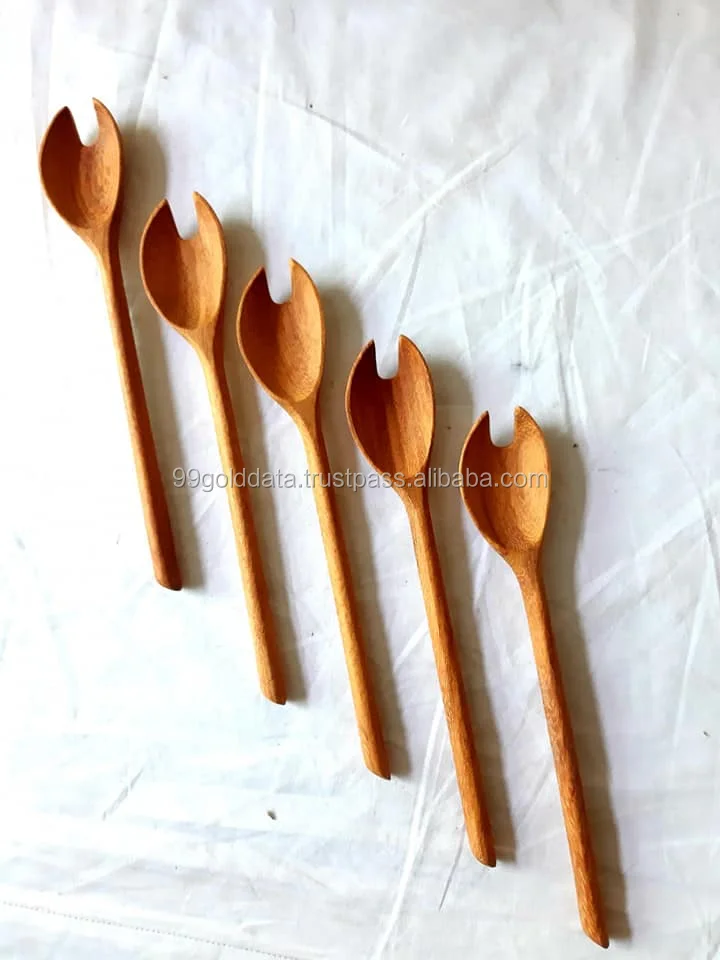 Vietnamese Eco-Friendly Wooden Kitchen Spoons - Unique Design