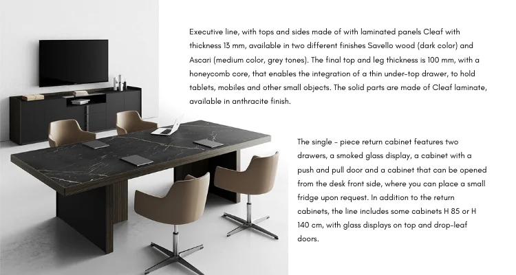 Premium Italian Design - Meeting Conference Table for Executives
