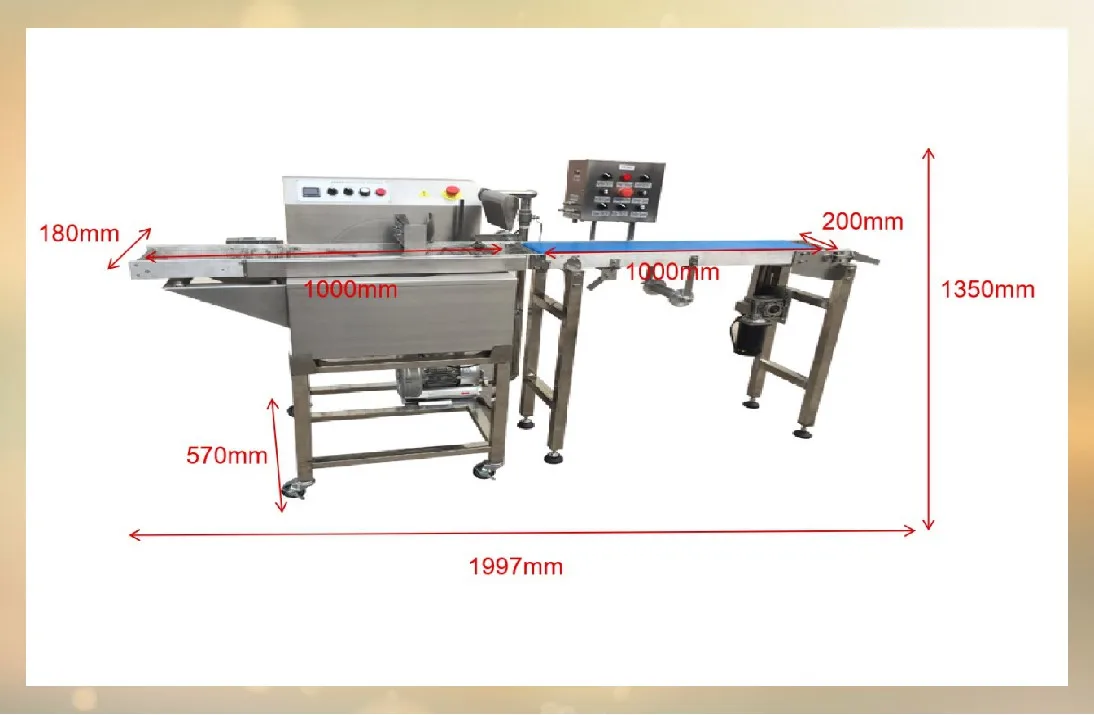 Small Chocolate Enrober Machine - High Efficiency Tempering