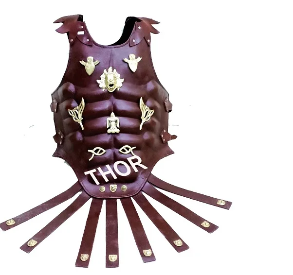Medieval Leather Muscle Jacket Of Armor Brown Costume Armor Spartan ...