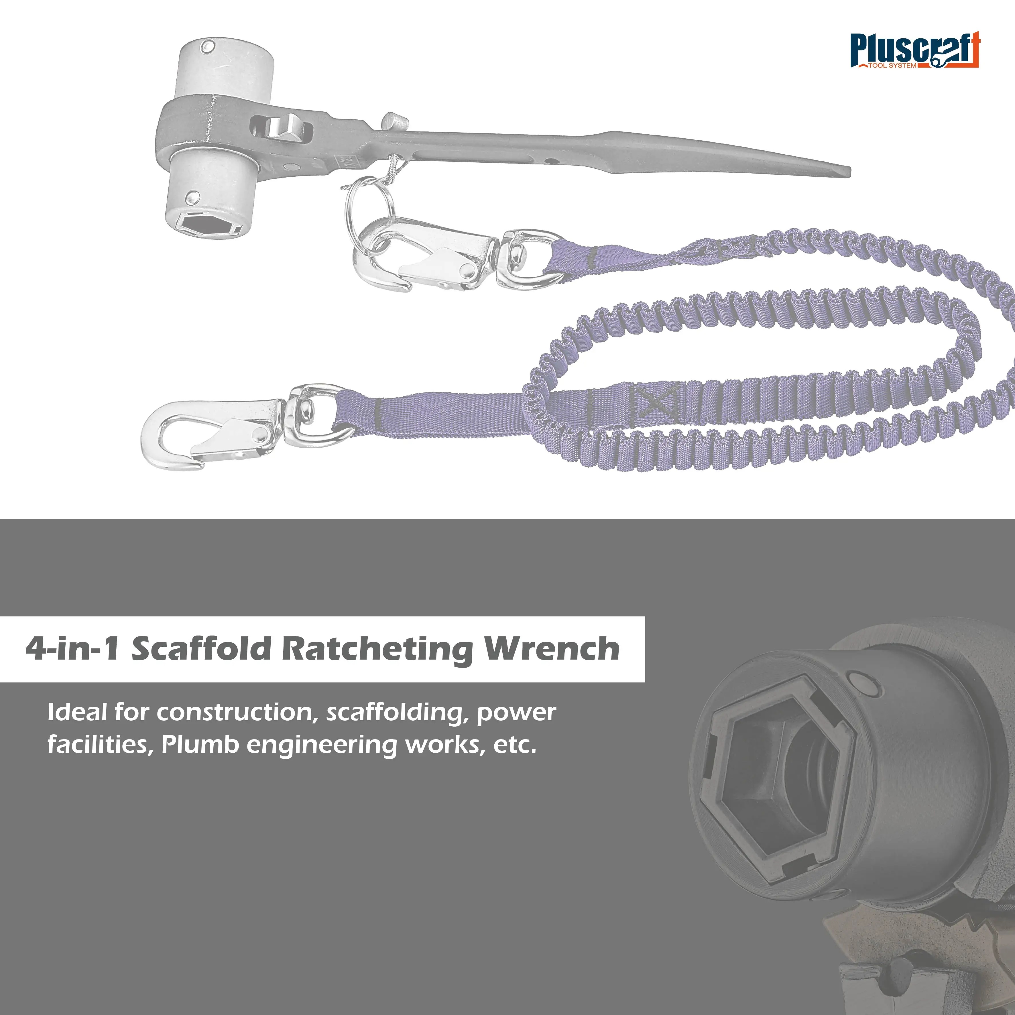 4 in 1 Scaffold Ratchet Podger Wrench with Coating Handle Made in ...