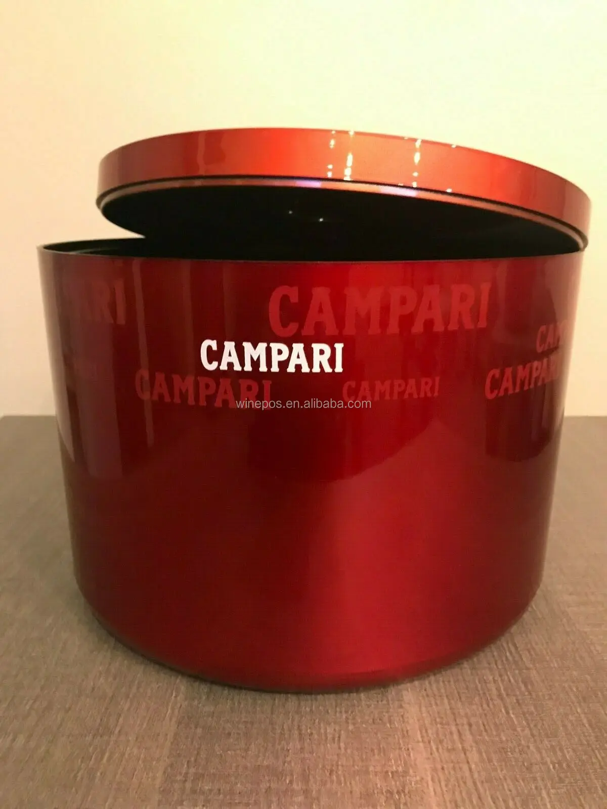 Plastic Campari Ice Bucket - Durable PS Material Bar Accessory for ...