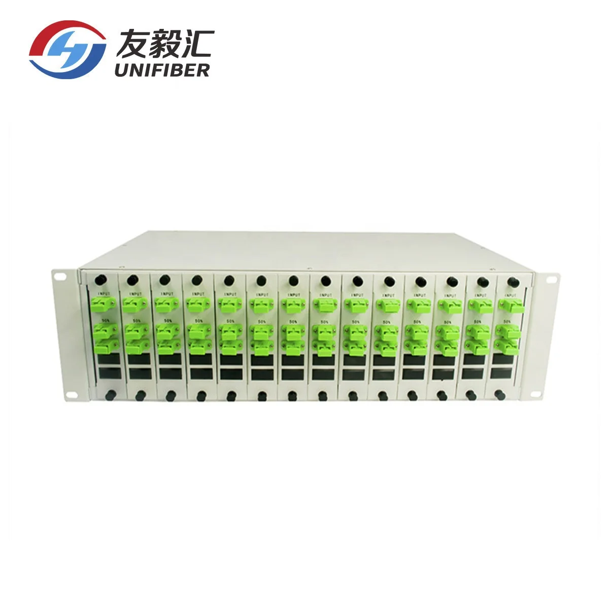 4u Rack Mount Plc Splitter Lgx Chassis Rack Panel Holds 14 Pieces 1x2 ...