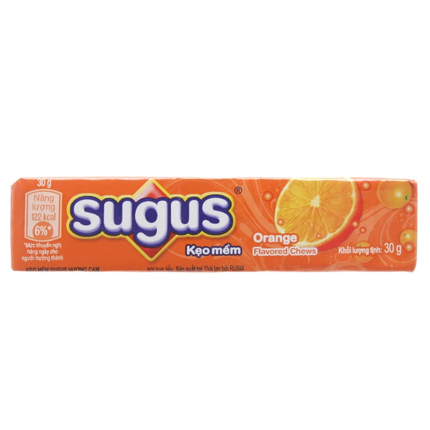 Sugus Orange Flavored Chews - Premium Candy 30gr