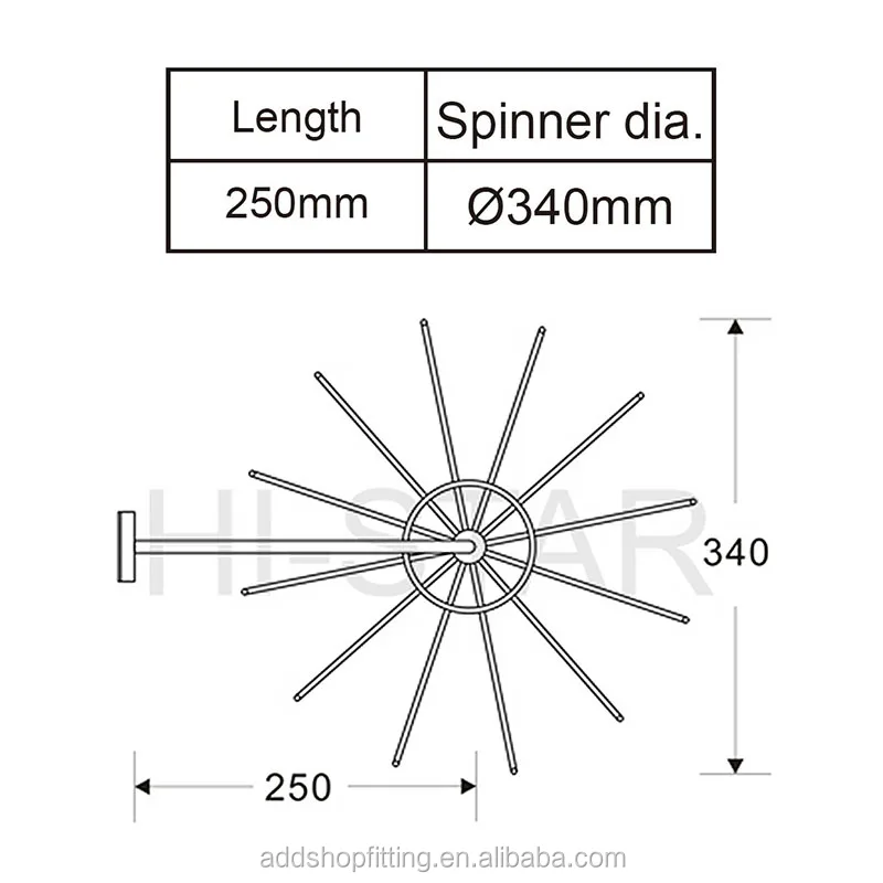 Steel Rotating Slat Wall - Display Silk Ties Durable & Stylish